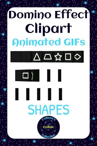 Domino GIFs - Animated Dominoes Clipart – Black with White Shapes