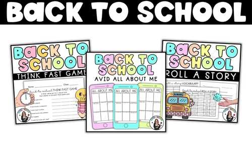ELA Back to School Activities Bundle by Teach Savvy Store | TPT