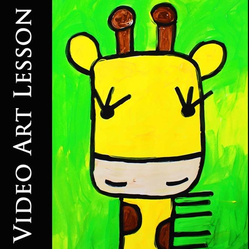 GIRAFFE Video Art Lesson | Directed Drawing & Painting Project & Activity