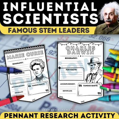 Famous Scientists and STEM Leaders Research Pennant Activity | Bulletin ...