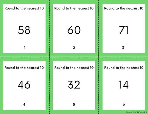 ROUNDING TO THE NEAREST 10 TASK CARDS by Blink's School Hub | TpT