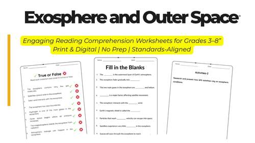 Exosphere and Outer Space | Science Reading Comprehension & Activities