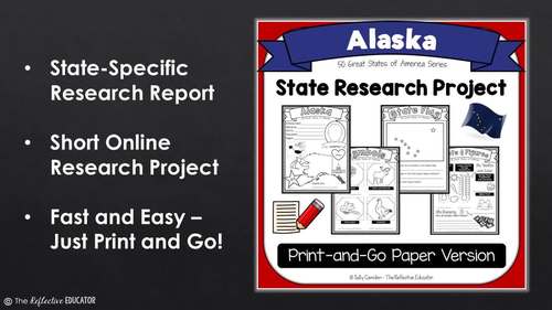 State Research Project | ALASKA Print-and-Go Paper State Report | TpT