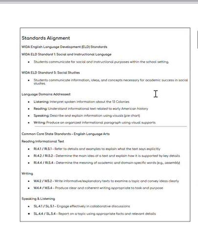 The Thirteen Colonies| ACCESS-Style Practice ESOL Assessments | TPT