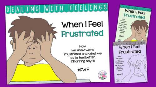 When I feel frustrated | Social story boy by That Fun Reading Teacher