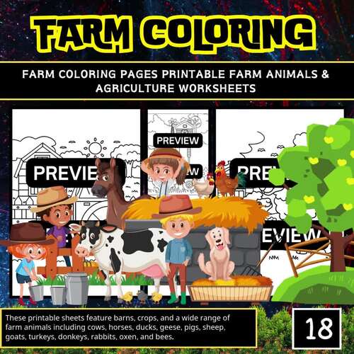 Farm Coloring Pages Printable Farm Animals & Agriculture Worksheets