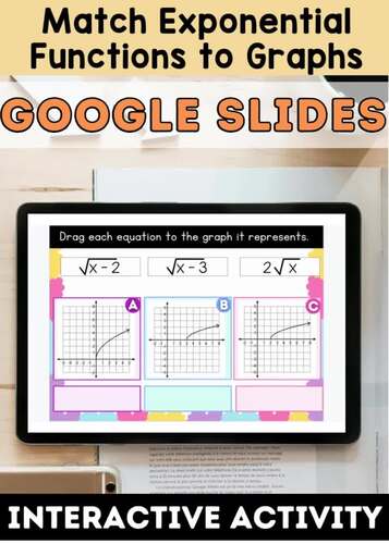 Match Exponential Functions to Graphs | Google Slides™ by Math and Glitter