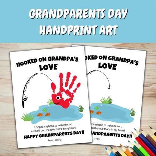 Grandparents Day Handprint Craft Grandparents Day Crafts and Activities ...