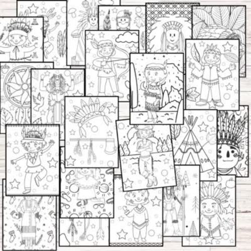 Native American Heritage Month Coloring Pages | Native American ...