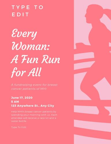 Summer Run Marathon Walk Flyers (4) Fully Customize your Flyer Ready to ...