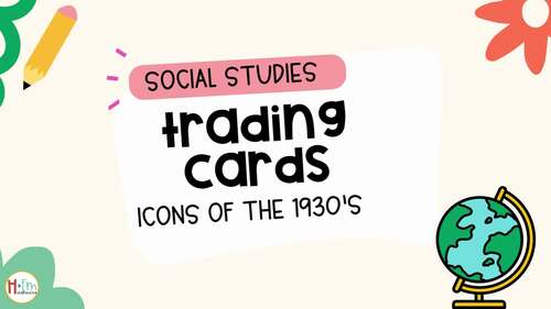 The Great Depression 1930s Icons Trading Cards Activity │History ...