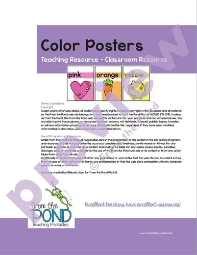 Color Posters for Classroom Decor | Bright Happy Rainbow Theme by From ...