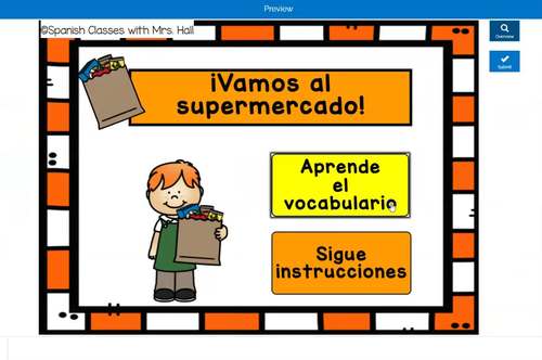 Supermarket vocabulary in Spanish- Vocabulario de en la tienda en BOOM ...