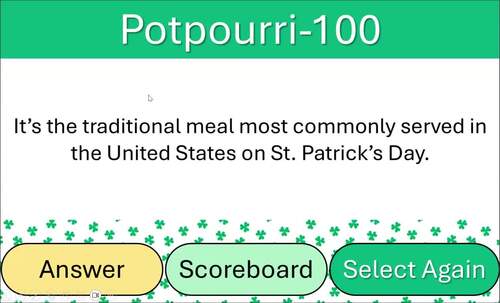 Saint Patrick's Day Trivia Game Interactive PowerPoint Activity ...