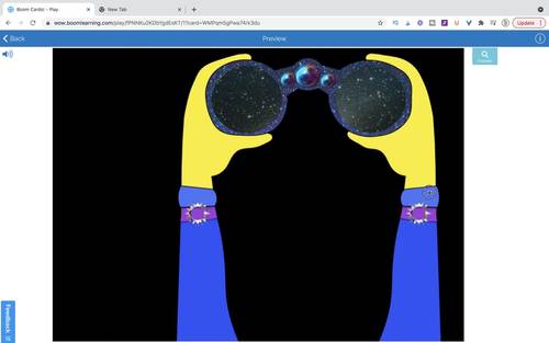 Alien Hands Holding Binoculars - Clip Art Set for Boom Card Creators