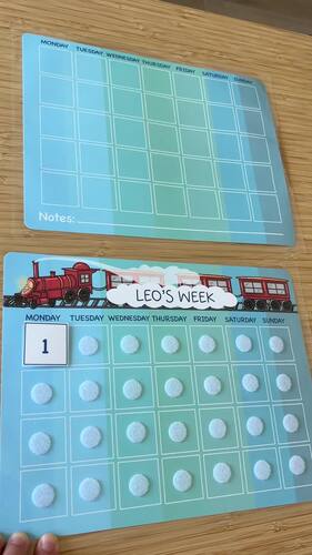 Editable Weekly Calendar for Kids | Daily & Weekly Routine Visual Planner