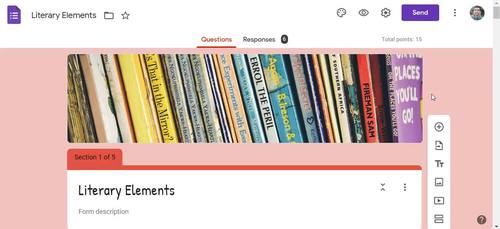 Literary Elements (Plot, Conflict, Vocab) Quiz -Digital Google Forms ...