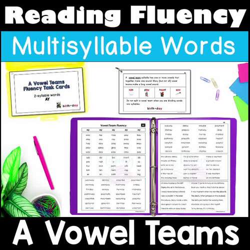 Fluency Tracker AI AY AU AW 2 Syllable Multisyllabic Words | Orton ...