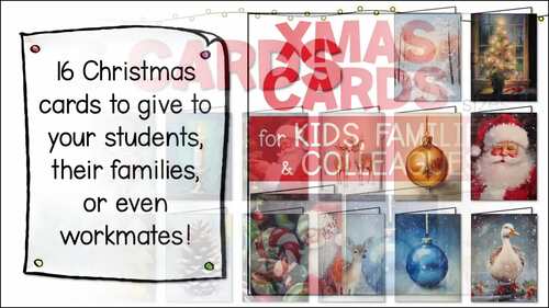 Christmas Cards To Students, Families or Colleagues - Student Gifts ...