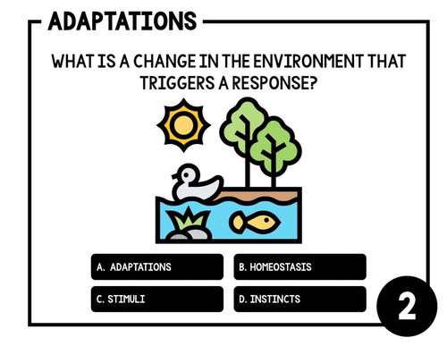 Adaptations Digital Task Cards Activity | Science Boom Cards™ by EzPz ...