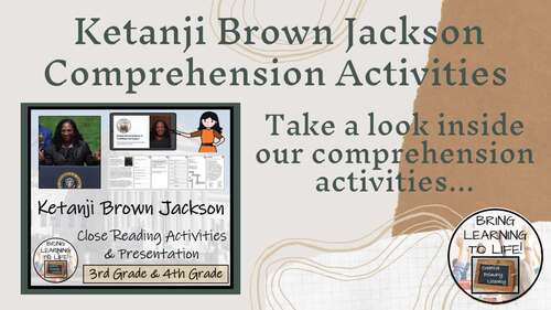 Ketanji Brown Jackson Close Reading Comprehension Activities | 3rd ...
