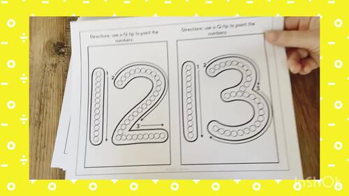 Q-Tip Number Painting | Numbers 1–20 Fine Motor Mats | TPT