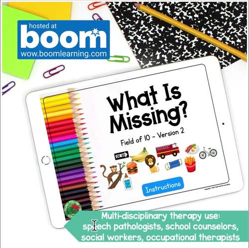 Boom Cards™️ Visual Memory Game: What Is Missing Digital Activity
