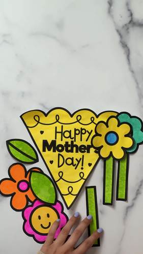 Mother's Day Craft in English and Spanish Día de las Madres | TPT
