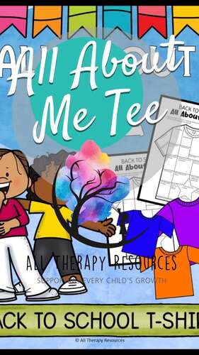 ALL ABOUT ME TEE - Back to School School Counseling - Get to Know Students