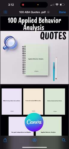 100 ABA Quotes | Printable & Editable for BCBAs & RBTs by Tiny Creative ...