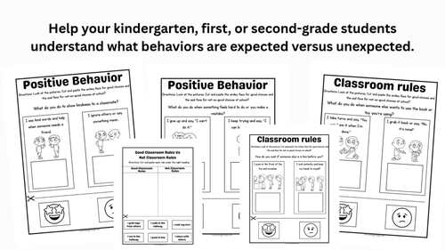 Classroom Expectations Visuals | Classroom Rules Expected vs Unexpected ...