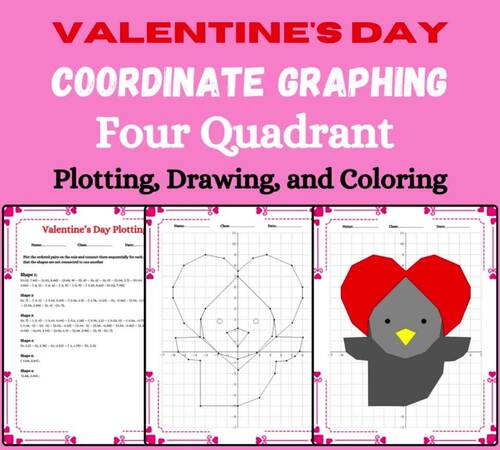 Valentine's Day Coordinate Graphing Mystery Pictures Plotting, Drawing ...