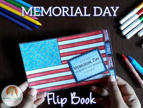 Memorial Day Flip Book | Memorial Day Activities | Memorial Day Word Search