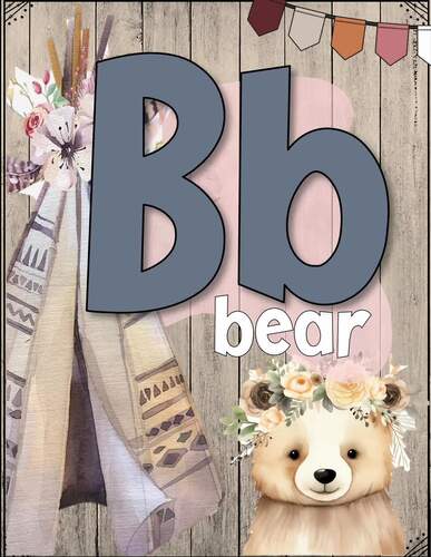 Rustic Tribal Classroom Theme | Editable Alphabet Posters | Back to ...