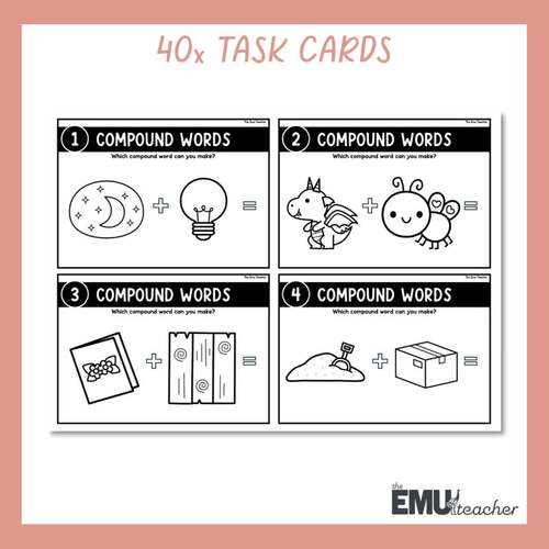 Compound Word Phonics Task Cards Improve Reading & Expand Vocabulary