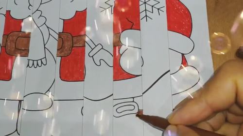 Christmas Agamograph Printable Paper Craft by Multiple Sheets | TPT