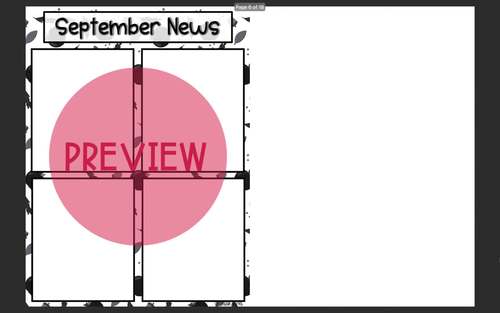September Weekly & Monthly Newsletter Templates **EDITABLE** by J is ...