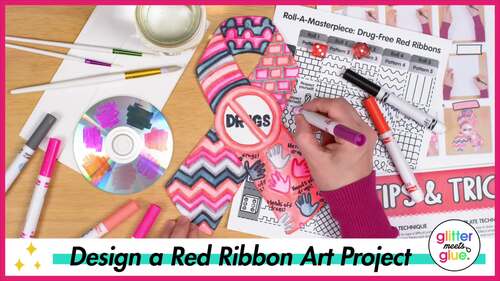 Red Ribbon Week Activities: Drug-Free Art Project, Template, and ...