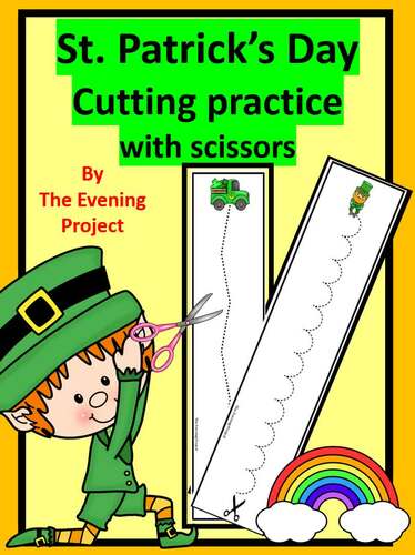 Saint Patrick's Day cutting strips/Fine motor skills activity/Scissors ...