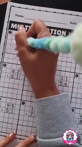 Graph Paper Worksheet : Multiplication 2 digit by 2 digit | Answer ...