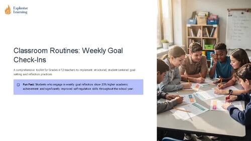 Classroom Routines Weekly Goal Check Ins Bell Ringers Bell Ringers Set ...