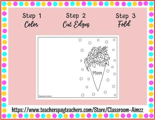 Mother's Day Cards, Mother's Day Activity, Editable Coloring Cards ...
