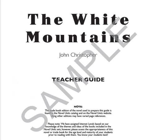 The White Mountains Novel Units® Teacher Guide Novel Study | TPT
