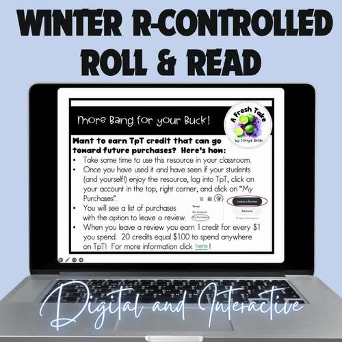 Winter Roll & Read Multisyllabic R-Controlled Words Sentences Digital ...