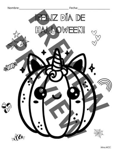 Páginas para colorear en español Halloween - Coloring pages spanish