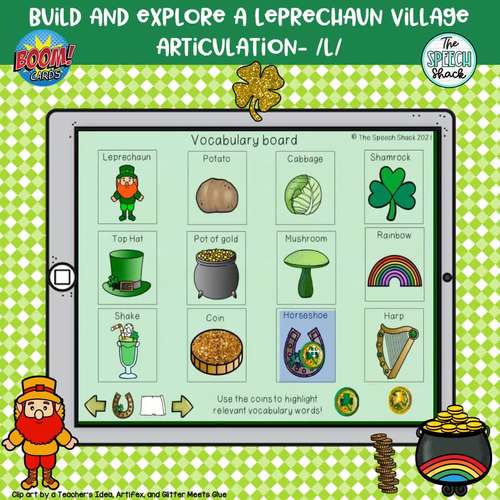 St. Patrick's Day Articulation BOOM Cards™ - /l/ by The Speech Shack