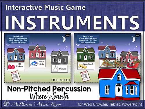 Christmas Music Instruments Non-Pitched Percussion Interactive Music Game