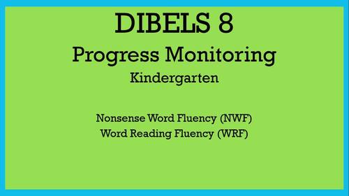 DIBELS 8 Progress Monitoring Kindergarten (Forms 1-20) by Peaceful ...