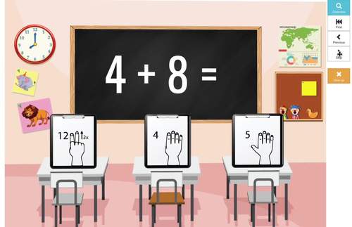 ASL Addition Flashcards Equations of 1 with Sign Language Online
