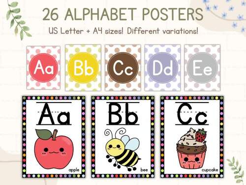 Alphabet Posters | Classroom and Home Decor | Educational Printable ...